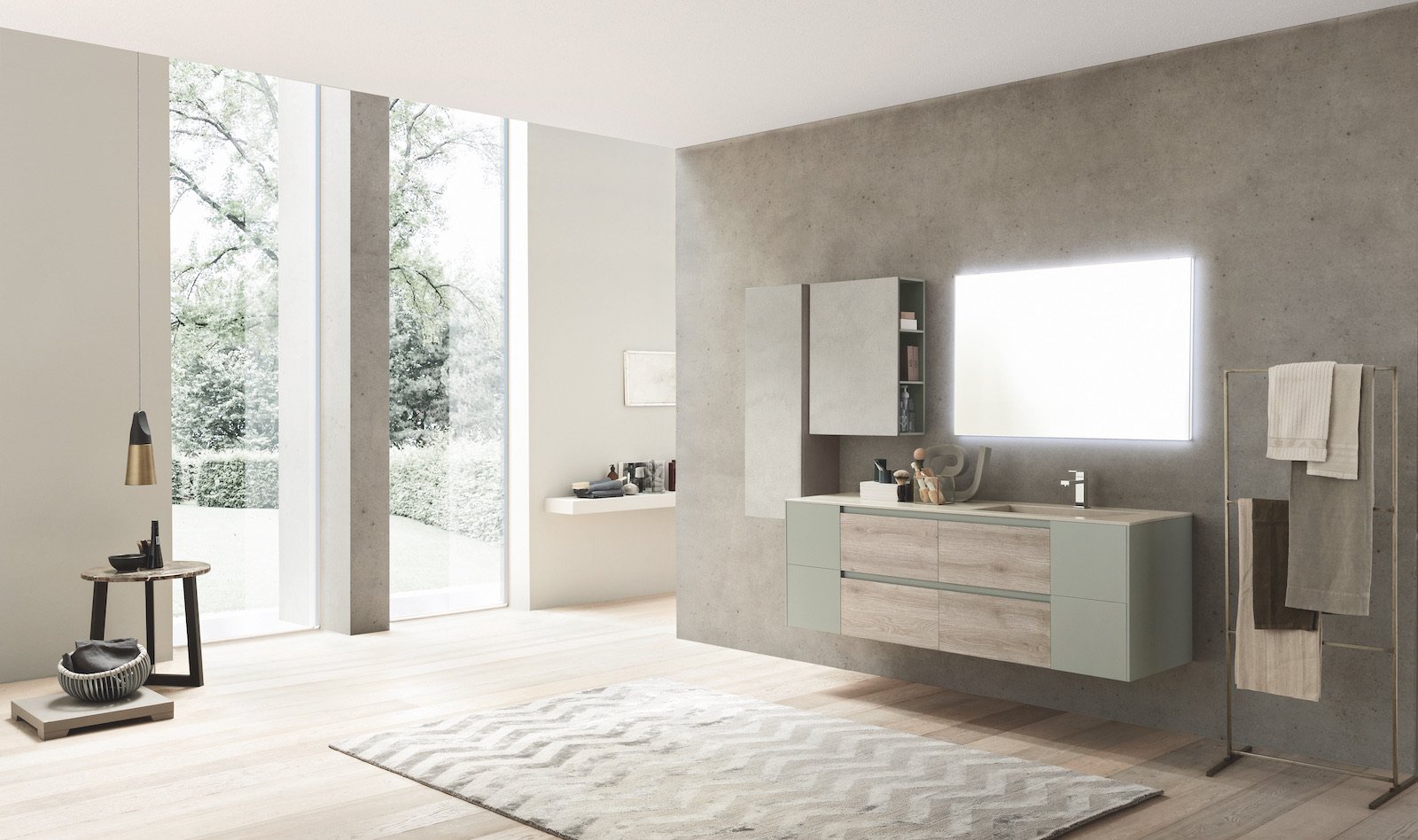 Urban Duplex | Wall Mounted Bathroom Vanity | Hastings Bath Collection